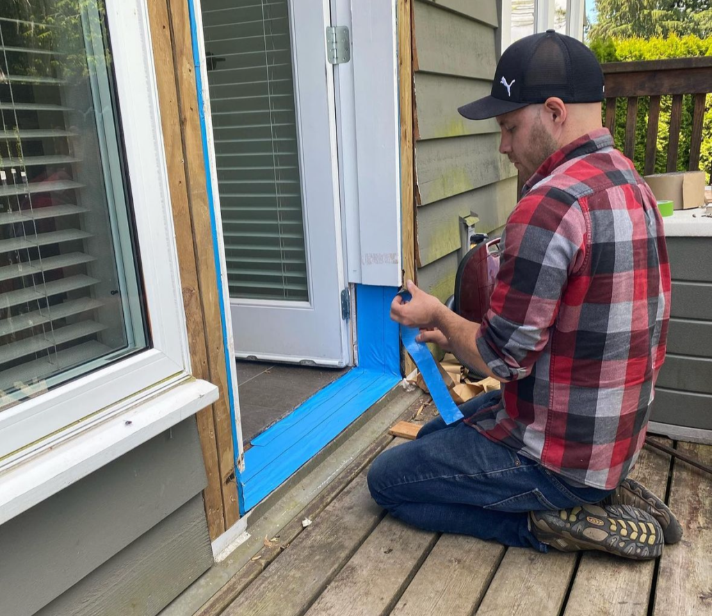 A Repaired Exterior Door Sill & Jamb In North Vancouver | Microworks