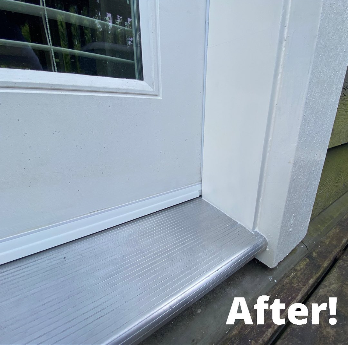 A Repaired Exterior Door Sill & Jamb In North Vancouver | Microworks